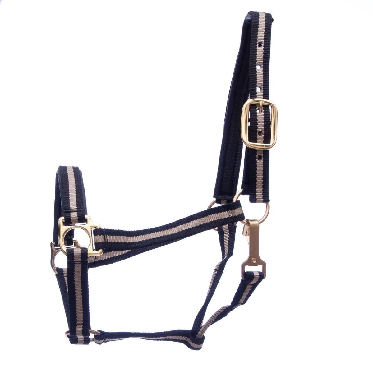 Jeffers Padded Halter with Snap | Black/Tan - Walmart.com
