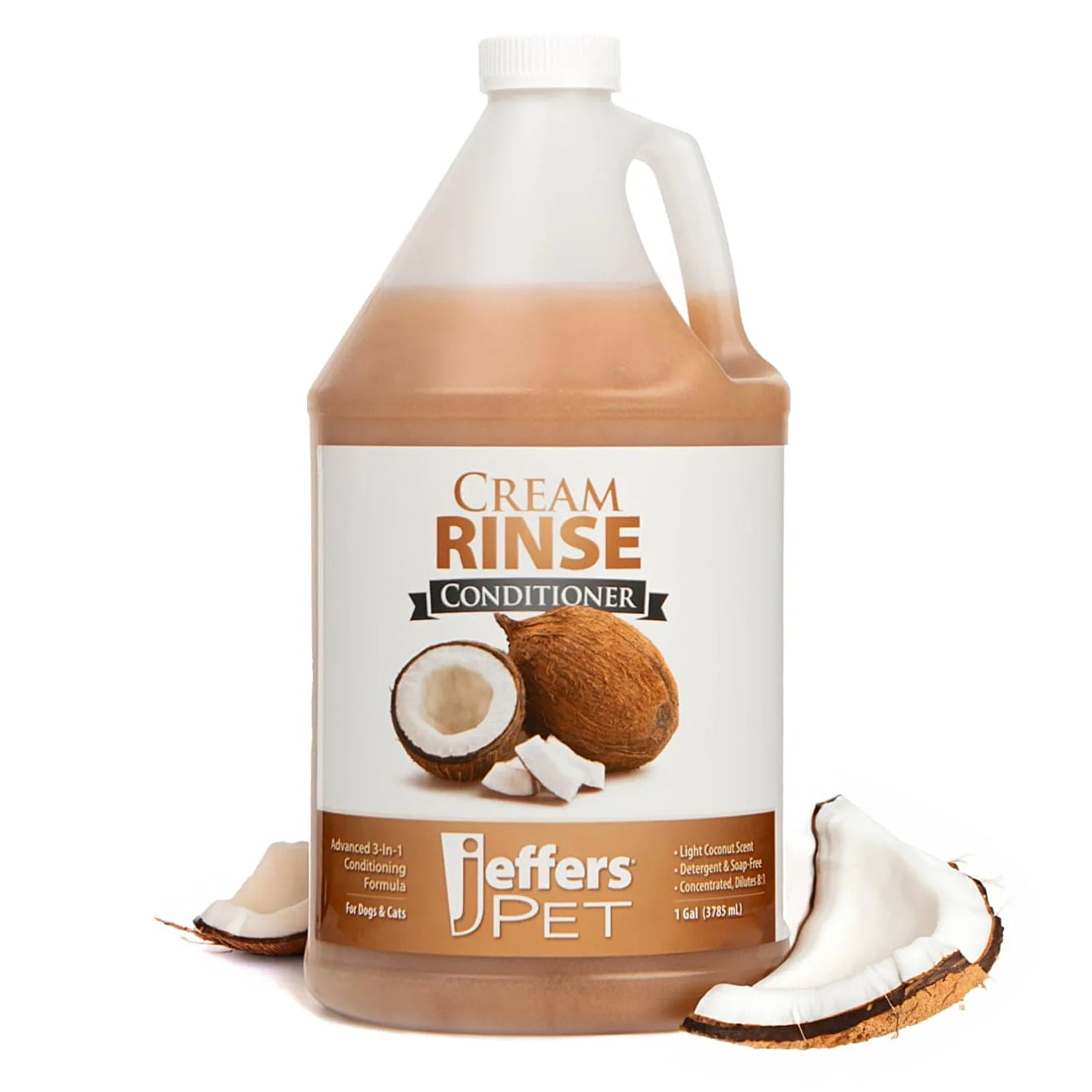 Jeffers Pet Cream Rinse 3in1 Conditioner, 128 Oz – Moisturizing ...