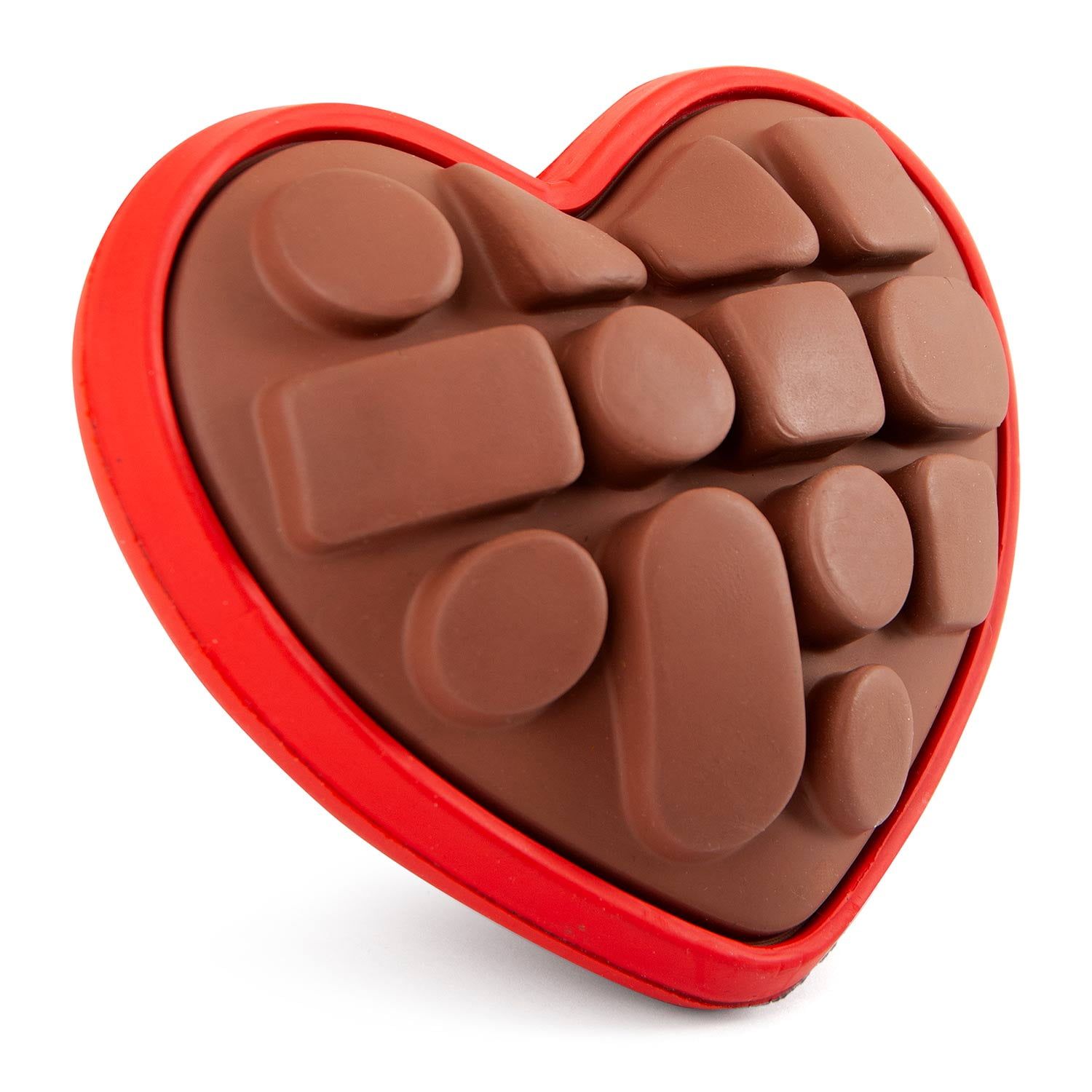 Jeffers Natural Rubber Dog Chew Toy, Chocolate Heart Shape, Extra Small ...