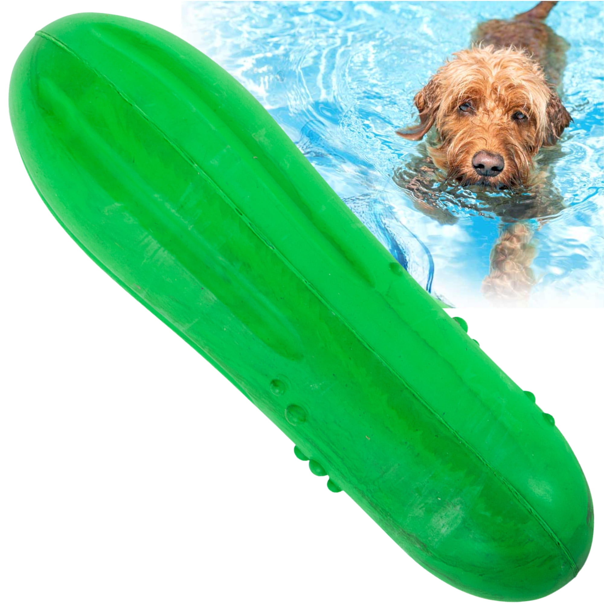 Jeffers Natural Rubber Dog Chew Toy Small Floating Cucumber – Durable ...