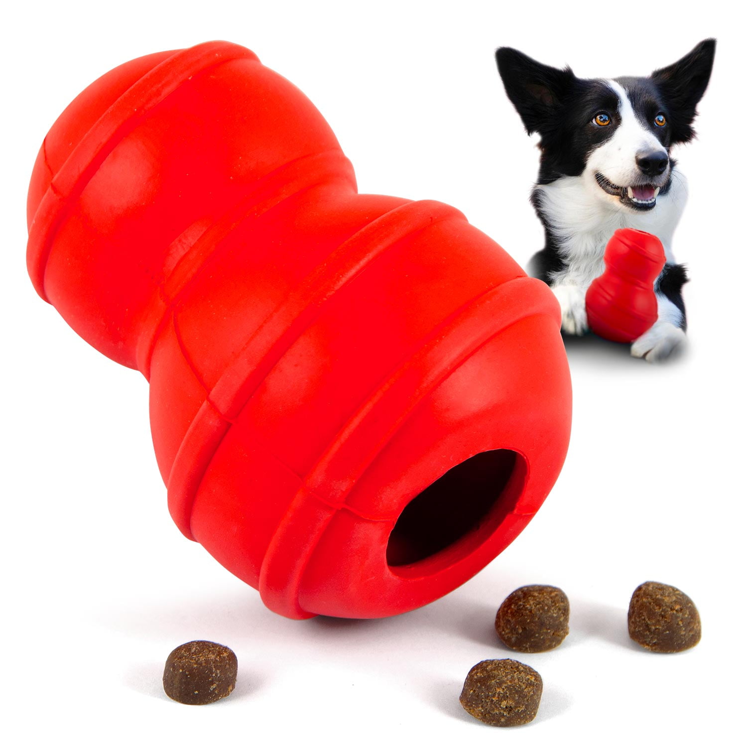 Jeffers Natural Rubber Dog Chew Toy Small Red Classic – Durable & Treat ...