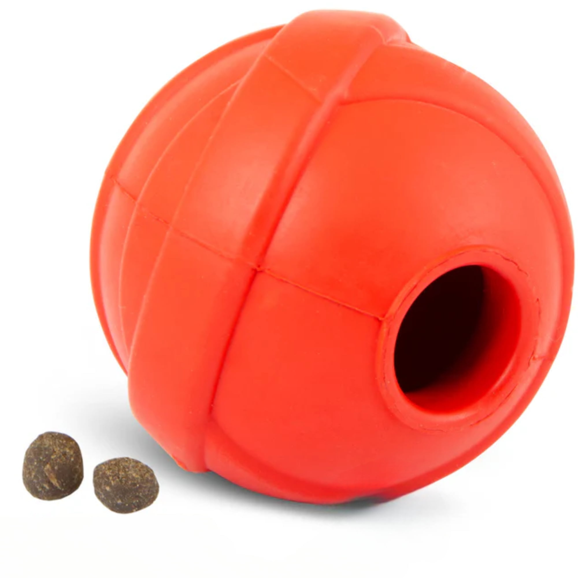 Jeffers Natural Rubber Dog Chew Toy, Orbits Ball, Small, Red, Durable ...