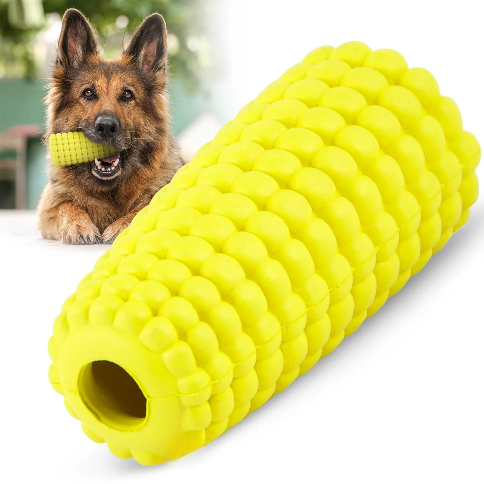 Jeffers Natural Rubber Dog Chew Toy, Small Yellow Corn – Durable Treat ...