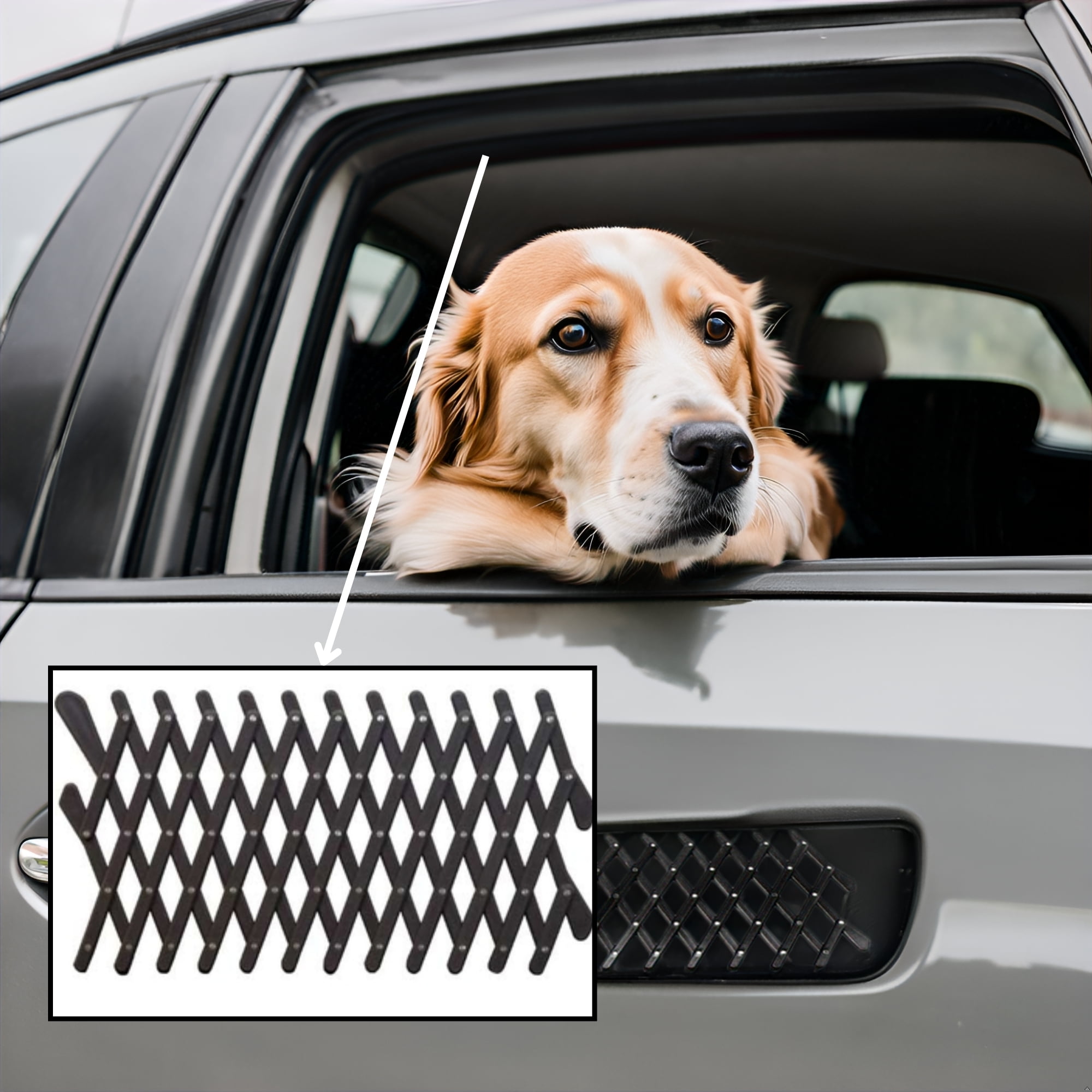 Jeffers Pet Plastic Car Window Vent, 24" – Adjustable Dog Travel ...