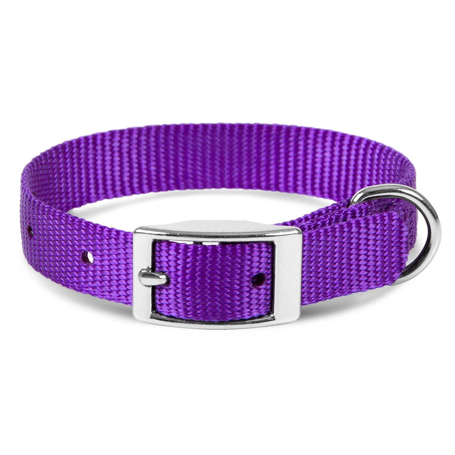 Jeffers Pet Solid Nylon Dog Collars, Purple, 8"W x 12"L – Adjustable ...