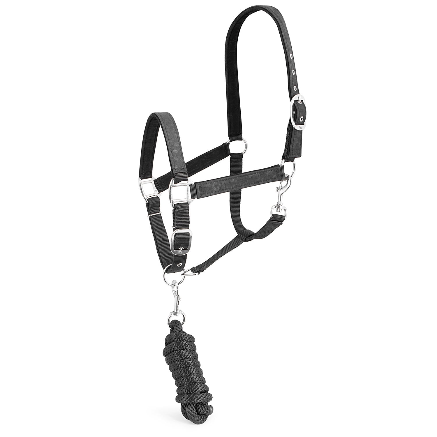 Jeffers Poplar Head Horse Halter and Lead Rope Set, Full Size – Fleece ...