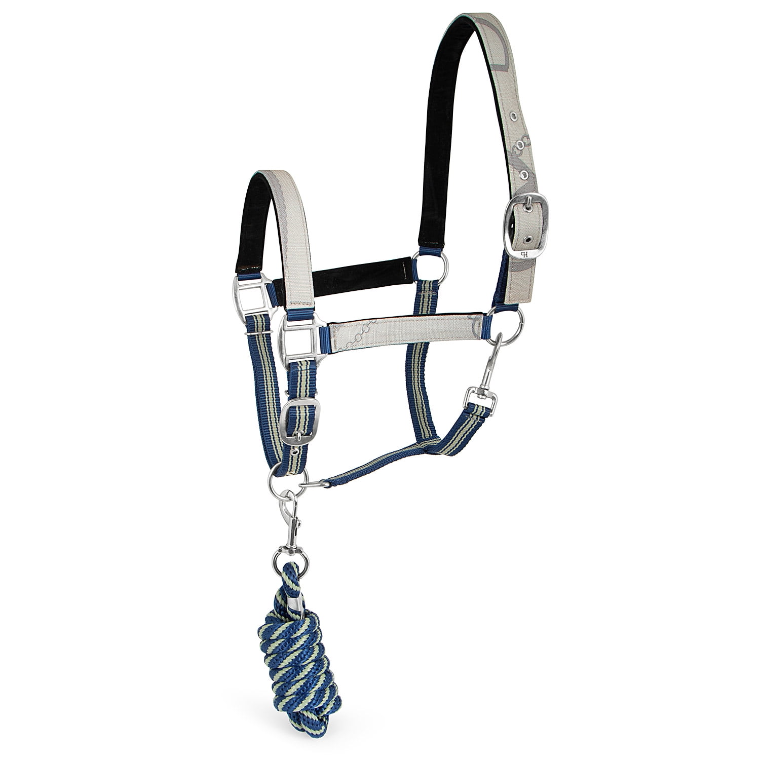 Jeffers Poplar Head Adjustable Padded Nylon Halter & Matching Lead Set ...
