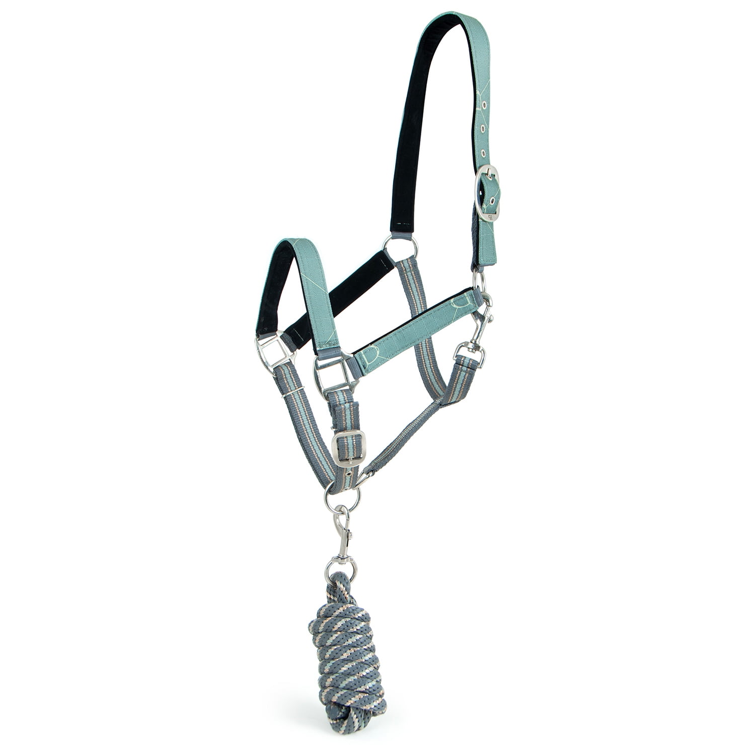 Jeffers Poplar Head Horse Halter and Lead Rope Set, Full Size – Fleece ...