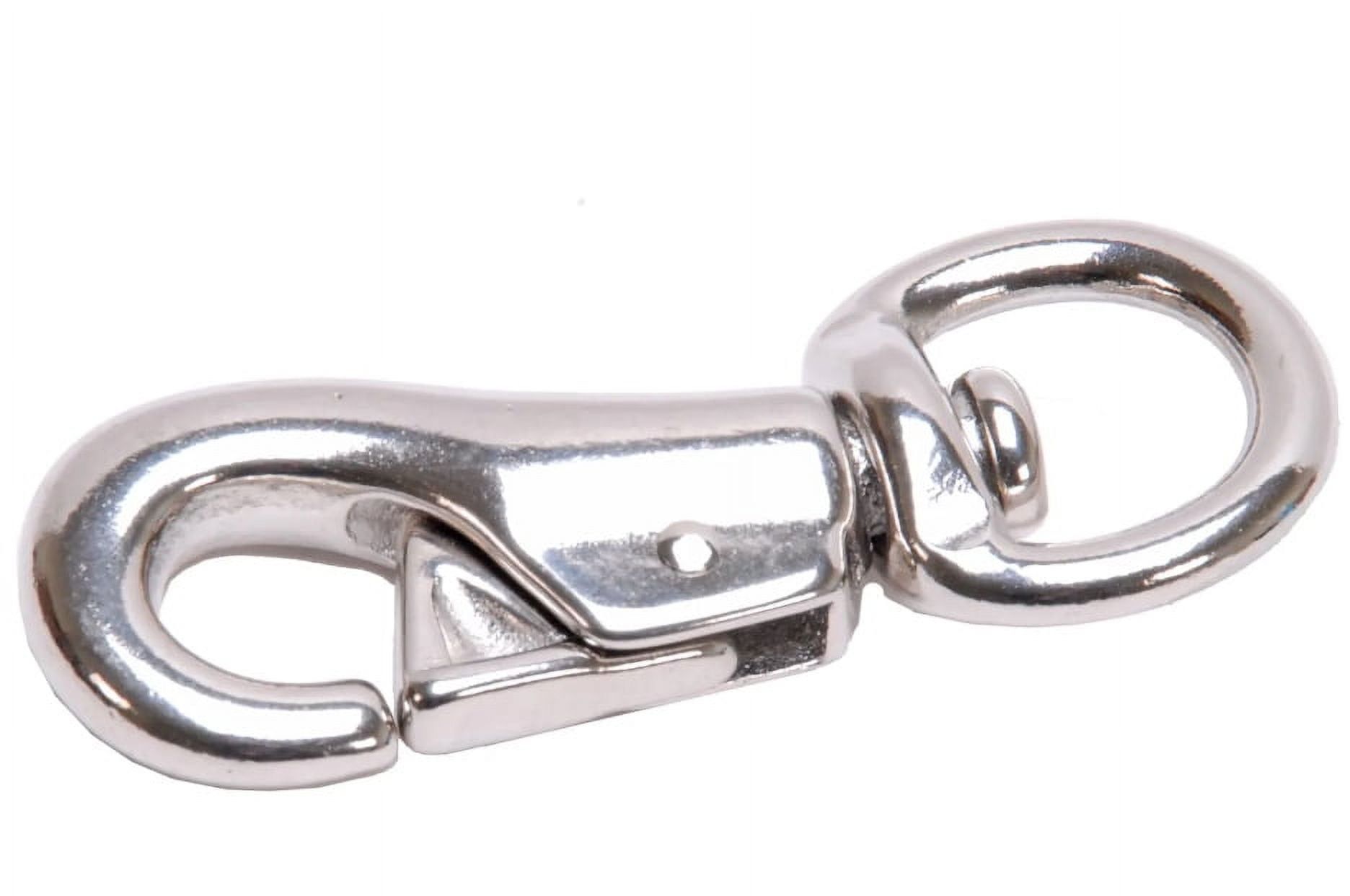 Jeffers Premium Nickel-Plated Round Eye Bull Snap | 4 Inch Length for ...