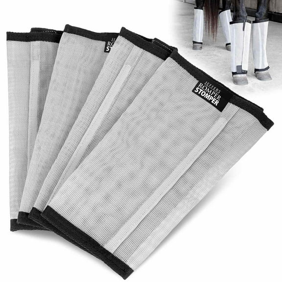 Fly Boots For Horses Black Large – Breathable Mesh Leg Wraps For Stable ...