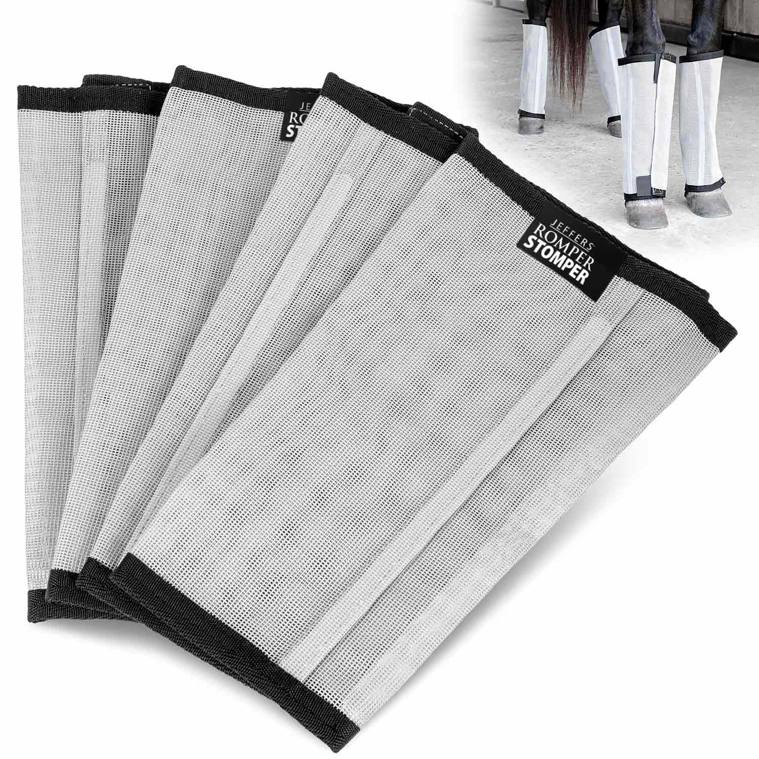 Jeffers Romper Stomper Breathable Fly Boots for Horses, Small, 4-Pack ...