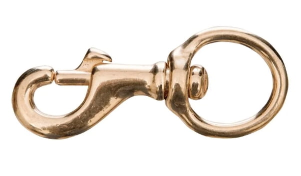 Jeffers Round Eye Bolt Snaps – Brass Plated Hardware Fasteners for Barn ...