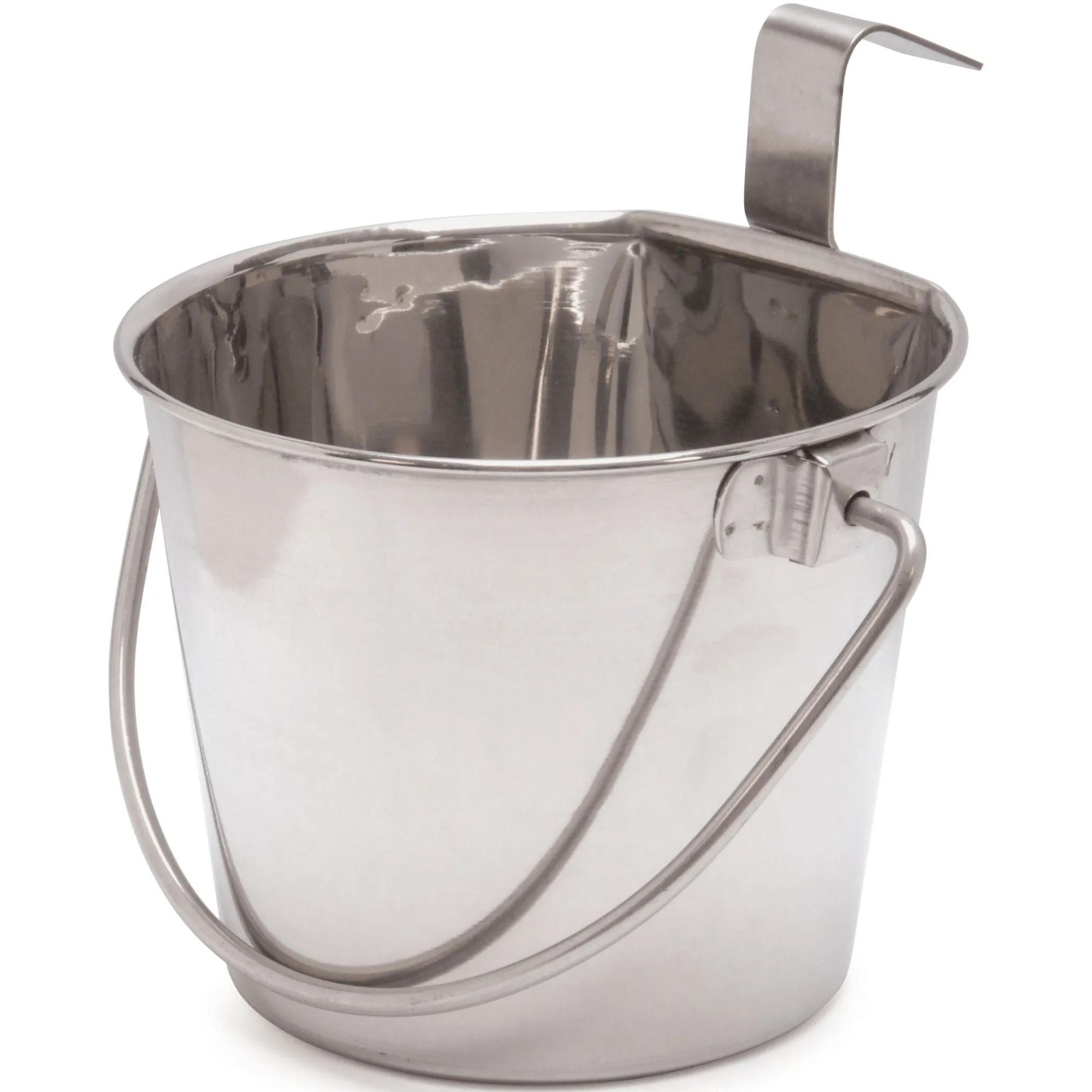 Stainless-Steel Flat-Sided Hanging Pail | 1 Hook | 1 Quart | 77810F ...