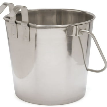 Jeffers Stainless Steel Flat Sided Pail, Multi-Purpose Utility Bucket ...