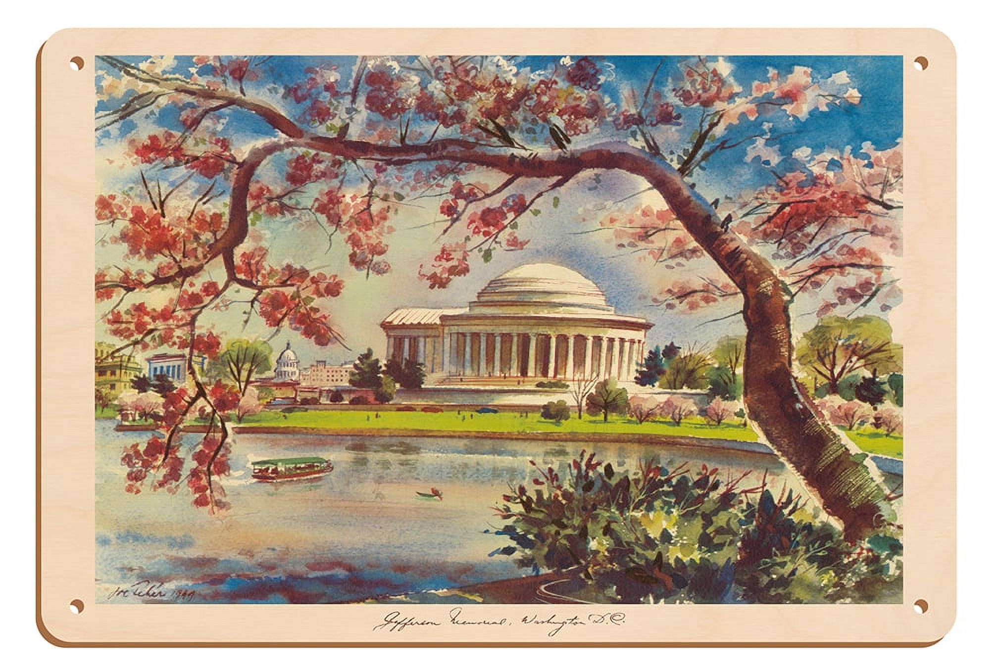 Jefferson Memorial - Washington D.C. - Vintage Travel Poster by Joseph ...