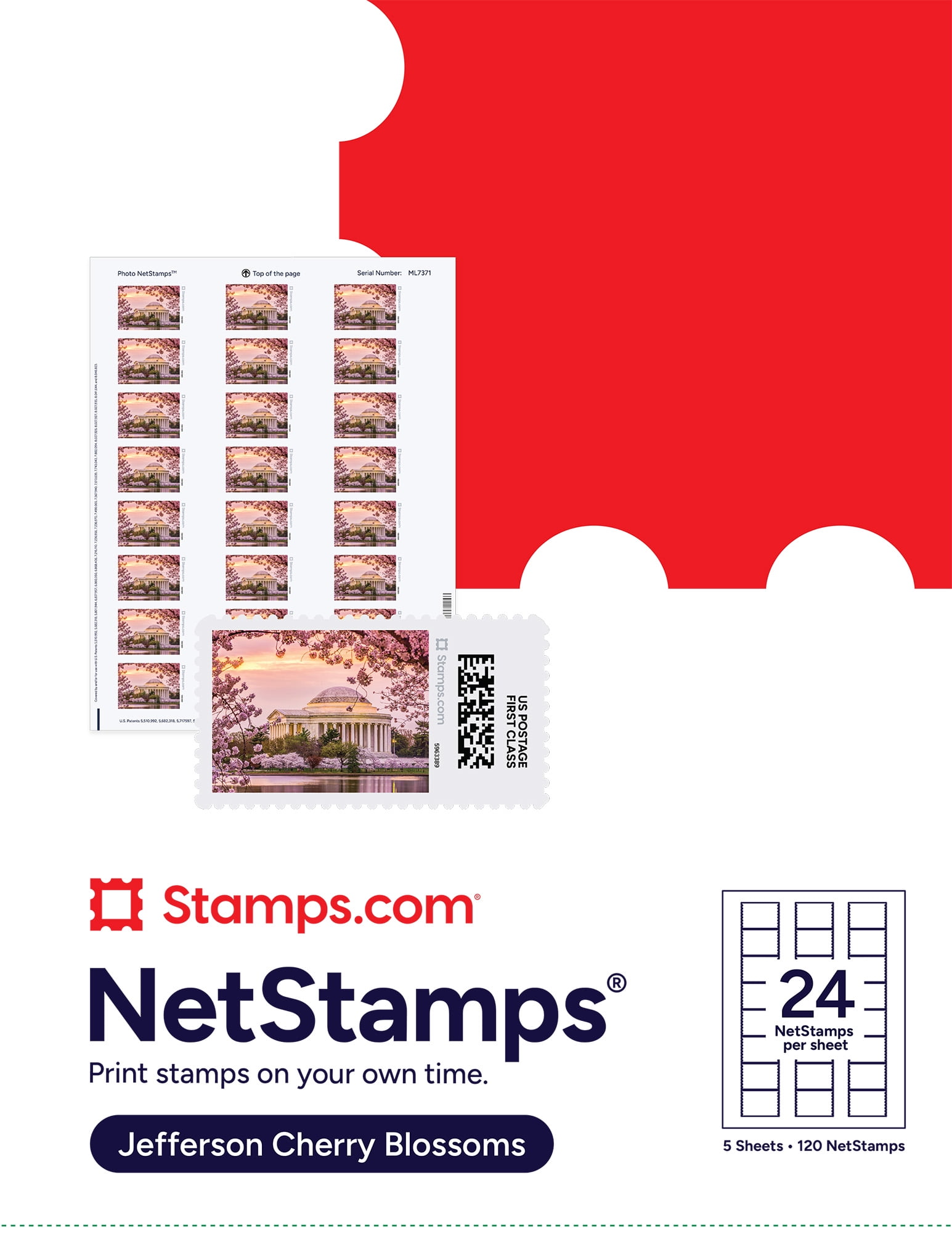 Jefferson NetStamps 1200 ct - Blank Postage Labels - NOT Forever Stamps ...