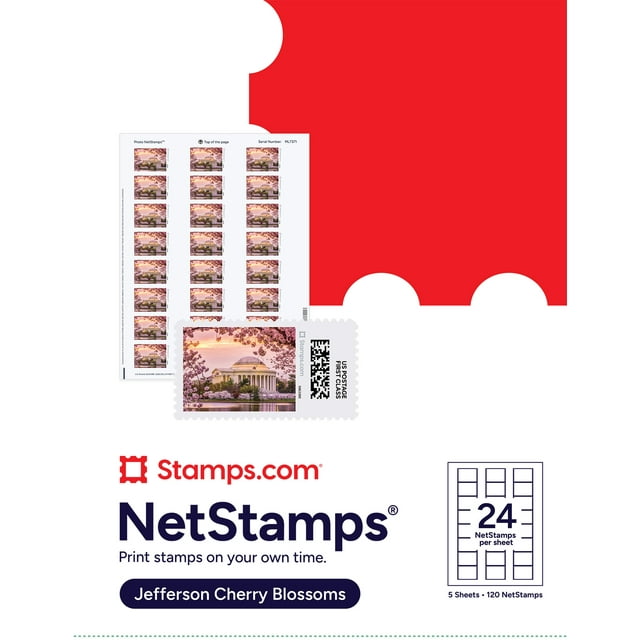 Jefferson NetStamps 1200 ct - Blank Postage Labels - NOT Forever Stamps ...