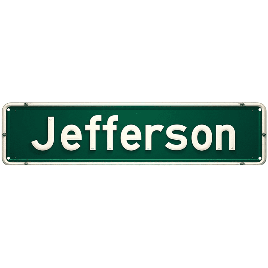 Jefferson Vintage Tin Sign - 16x4 Inches - Ideal for Colonial Home, Man ...