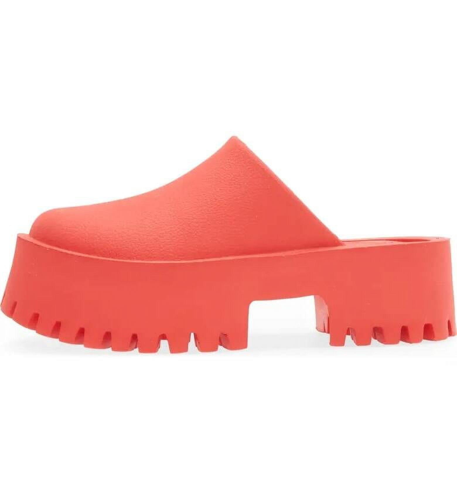 Jeffrey Campbell Clogge Red Fashion Slip On Chunky Platform Mule Clog ...