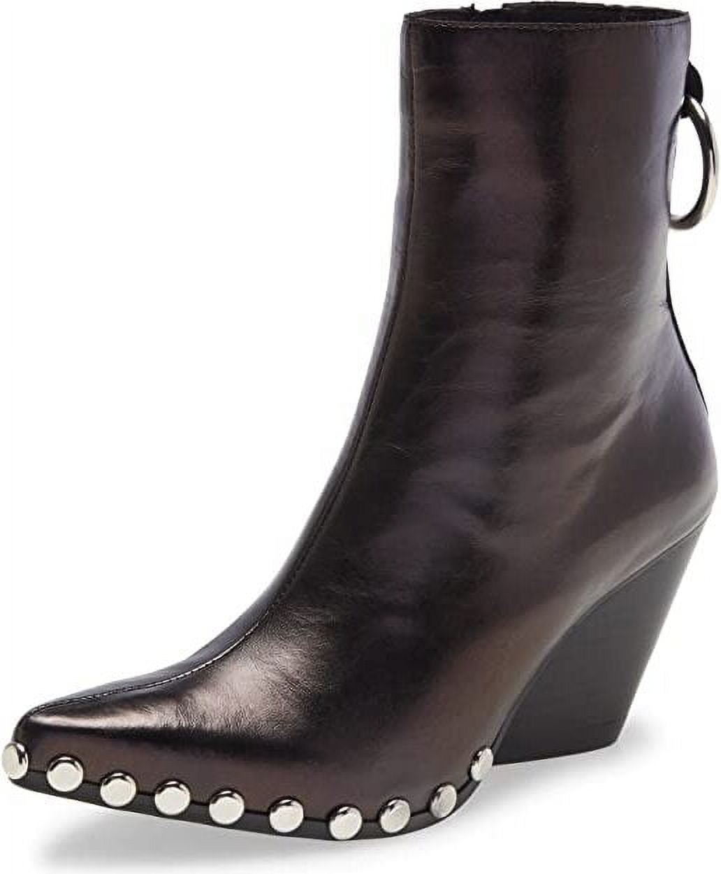 Jeffrey Campbell Walton-SR2 Black Metallic Silver Pointed Toe Block ...