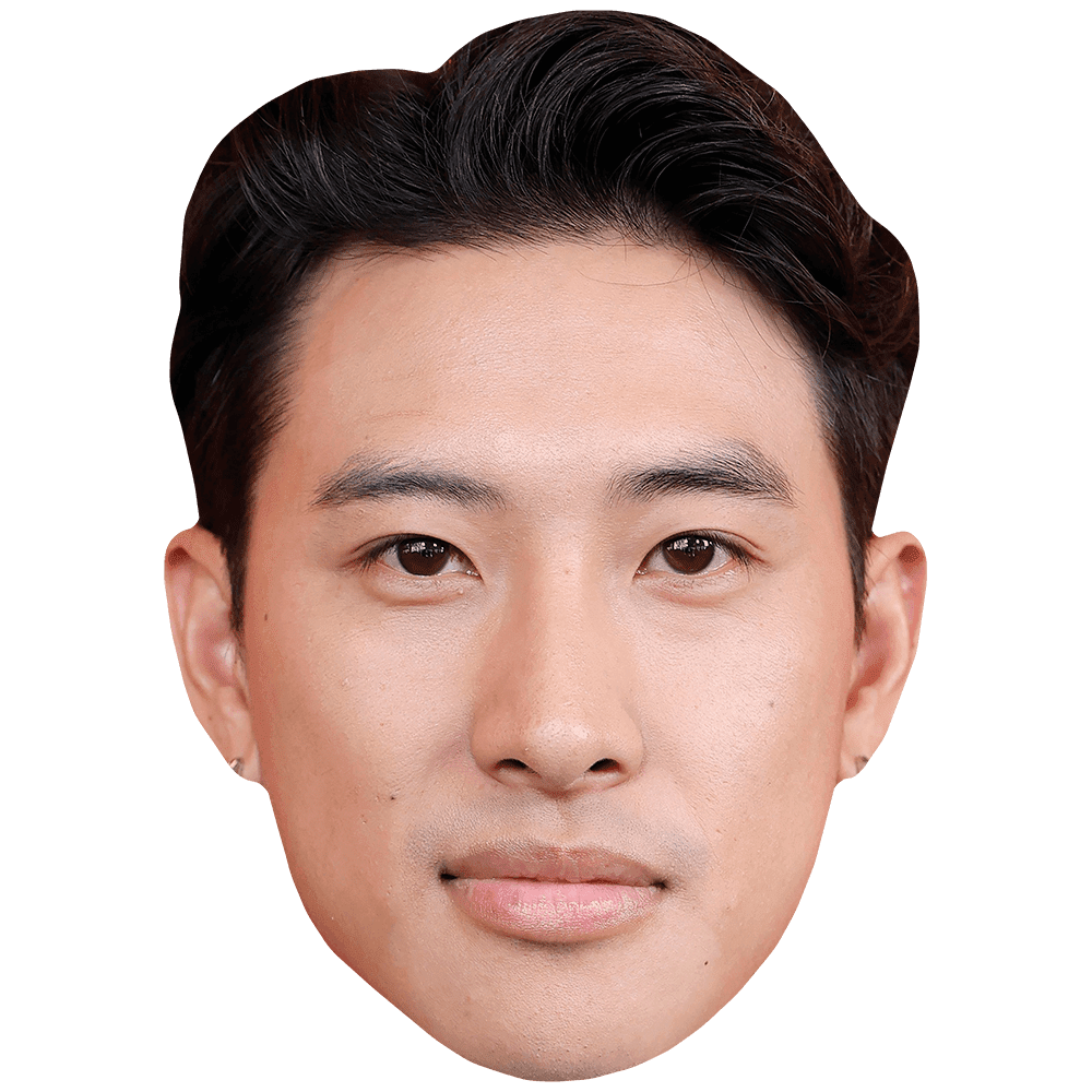 Jeffrey Chang (Dark Hair) Celebrity Mask, Flat Card Face, Fancy Dress ...