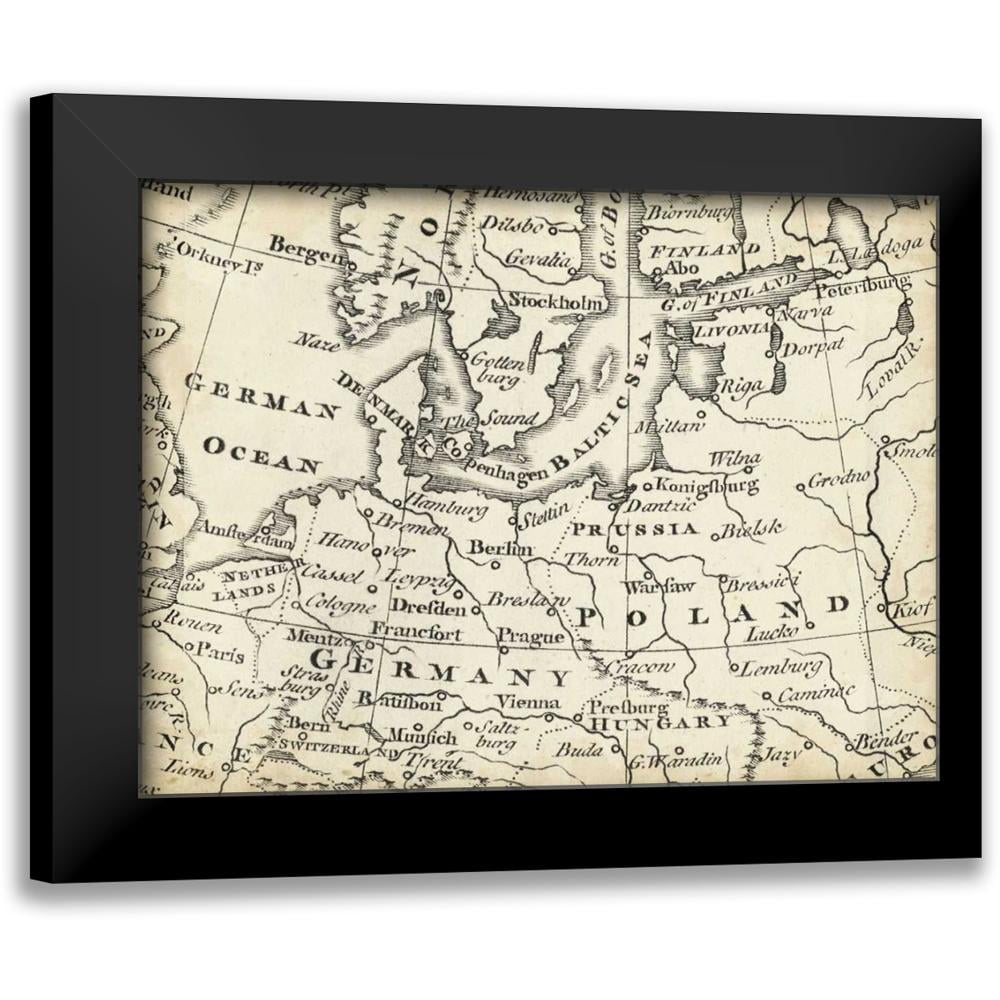 Jeffreys, T. 14x12 Black Modern Framed Museum Art Print Titled - Map of ...
