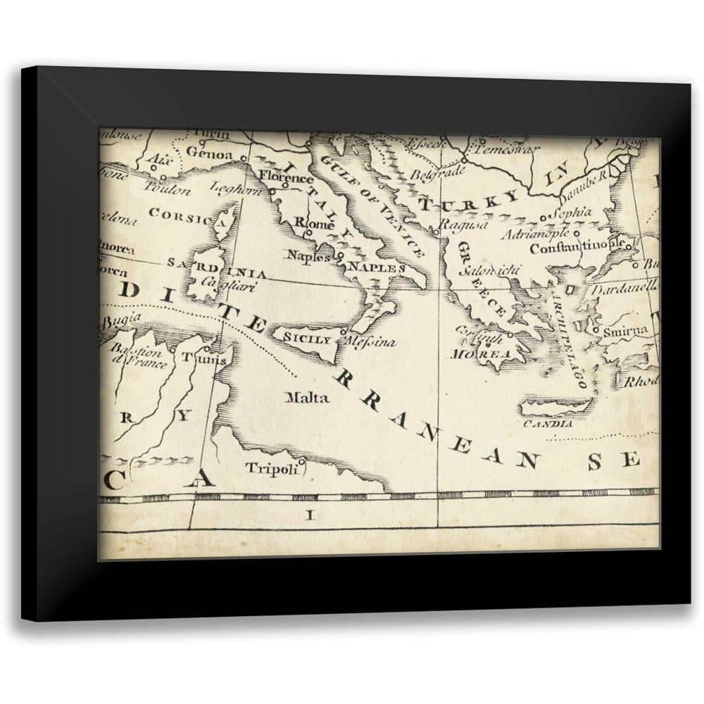 Jeffreys, T. 18x15 Black Modern Framed Museum Art Print Titled - Map of ...