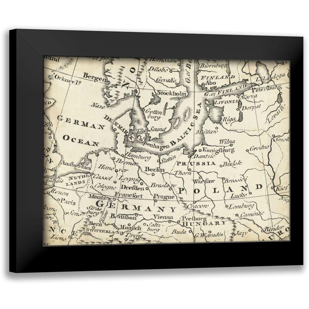 Jeffreys, T. 18x15 Black Modern Framed Museum Art Print Titled - Map of ...