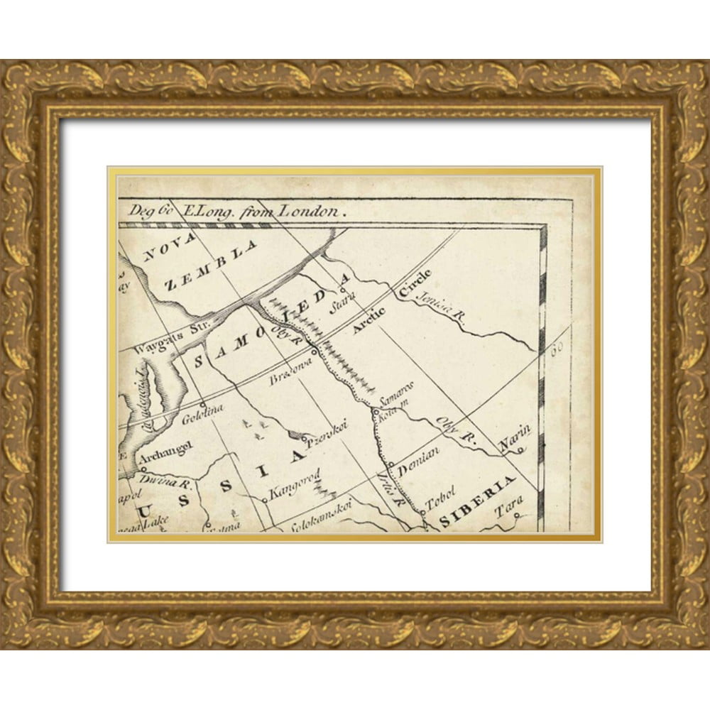 Jeffreys, T. 18x15 Gold Ornate Wood Framed with Double Matting Museum ...