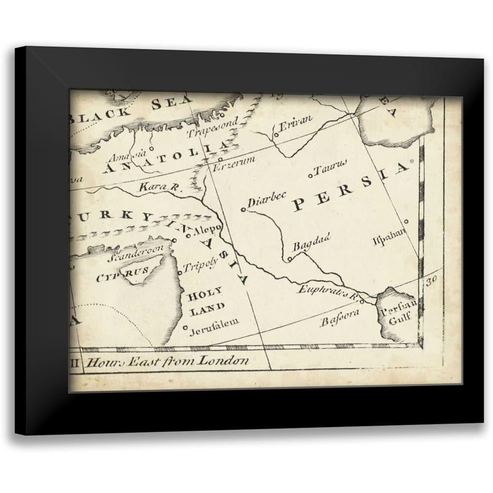Jeffreys, T. 24x19 Black Modern Framed Museum Art Print Titled - Map of ...