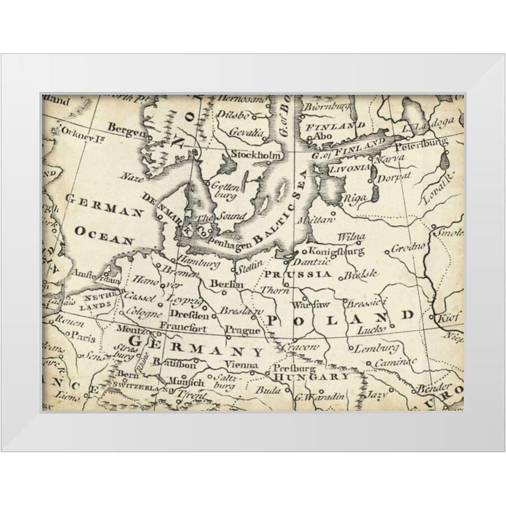 Jeffreys, T. 24x19 White Modern Wood Framed Museum Art Print Titled ...