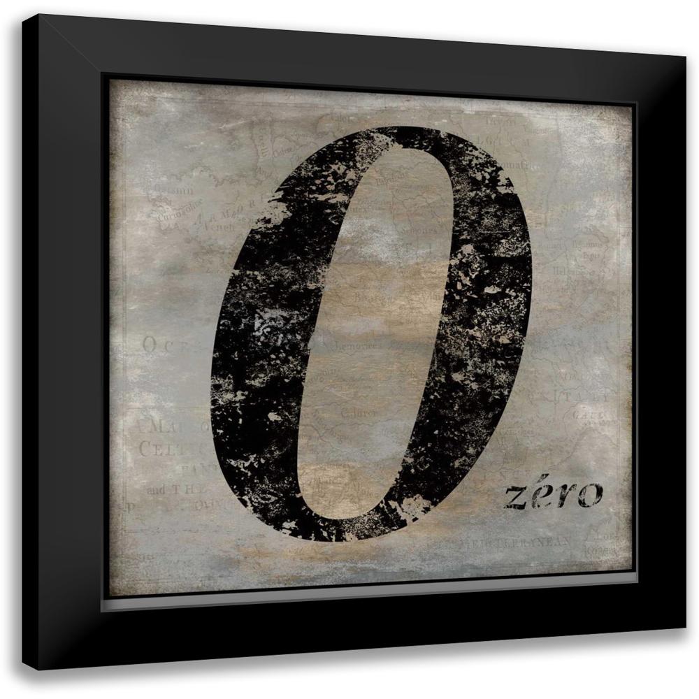 Jeffries, Oliver 12x12 Black Modern Framed Museum Art Print Titled - zero - Walmart.com