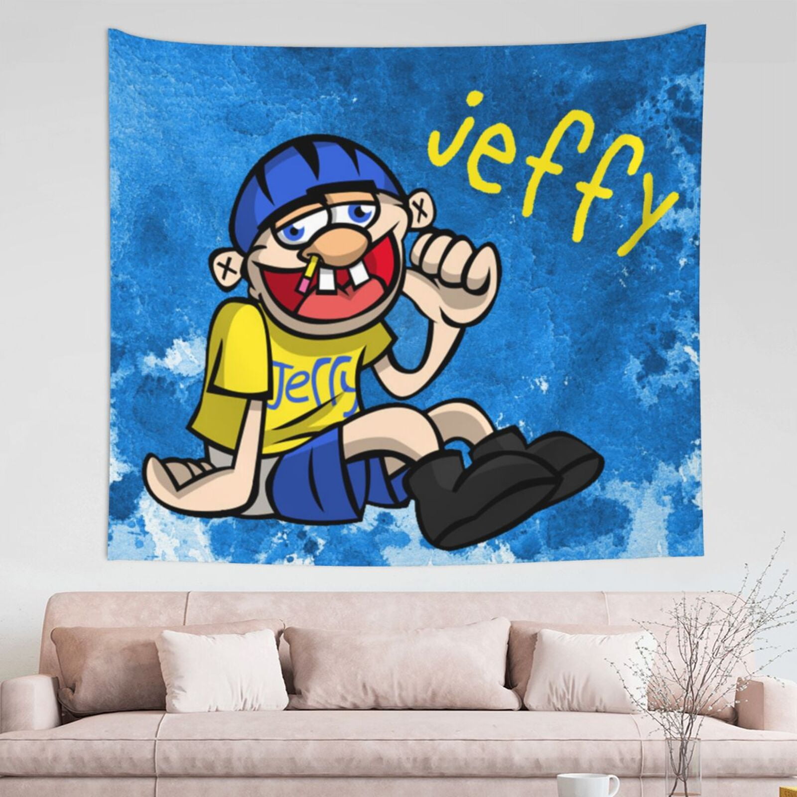 Jeffy Logo Tapestry Decor Luxury Wall Hanging Tapestries For Bedroom ...