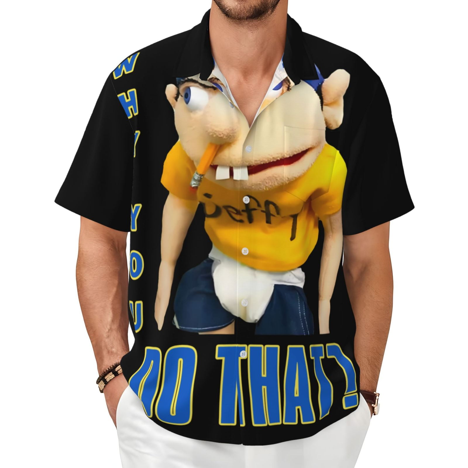 Jeffy Mens Shirts Casual Shirts Short Sleeve Button Down Beach Tropical ...