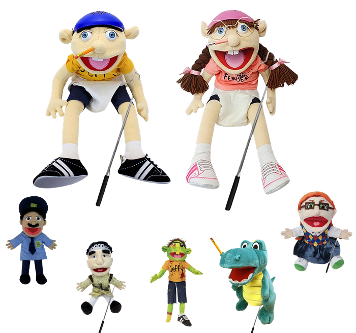 Jeffy Plush Hand Puppet 2Pcs Jeffy Cartoon Fun Parent Child Games ...