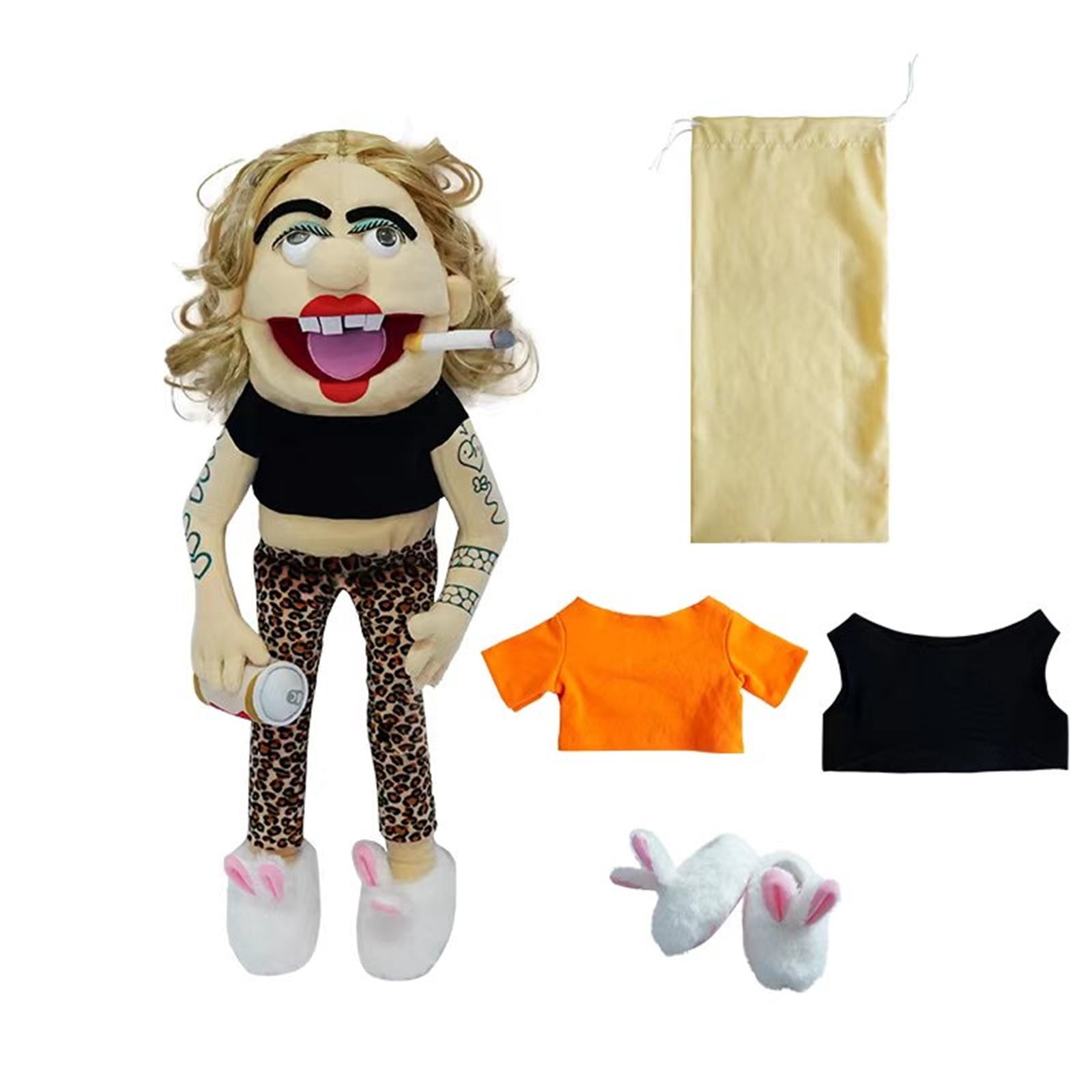 Jeffy Plush Toy Cosplay, Unique Plush Doll with Interchangeable Outfits ...