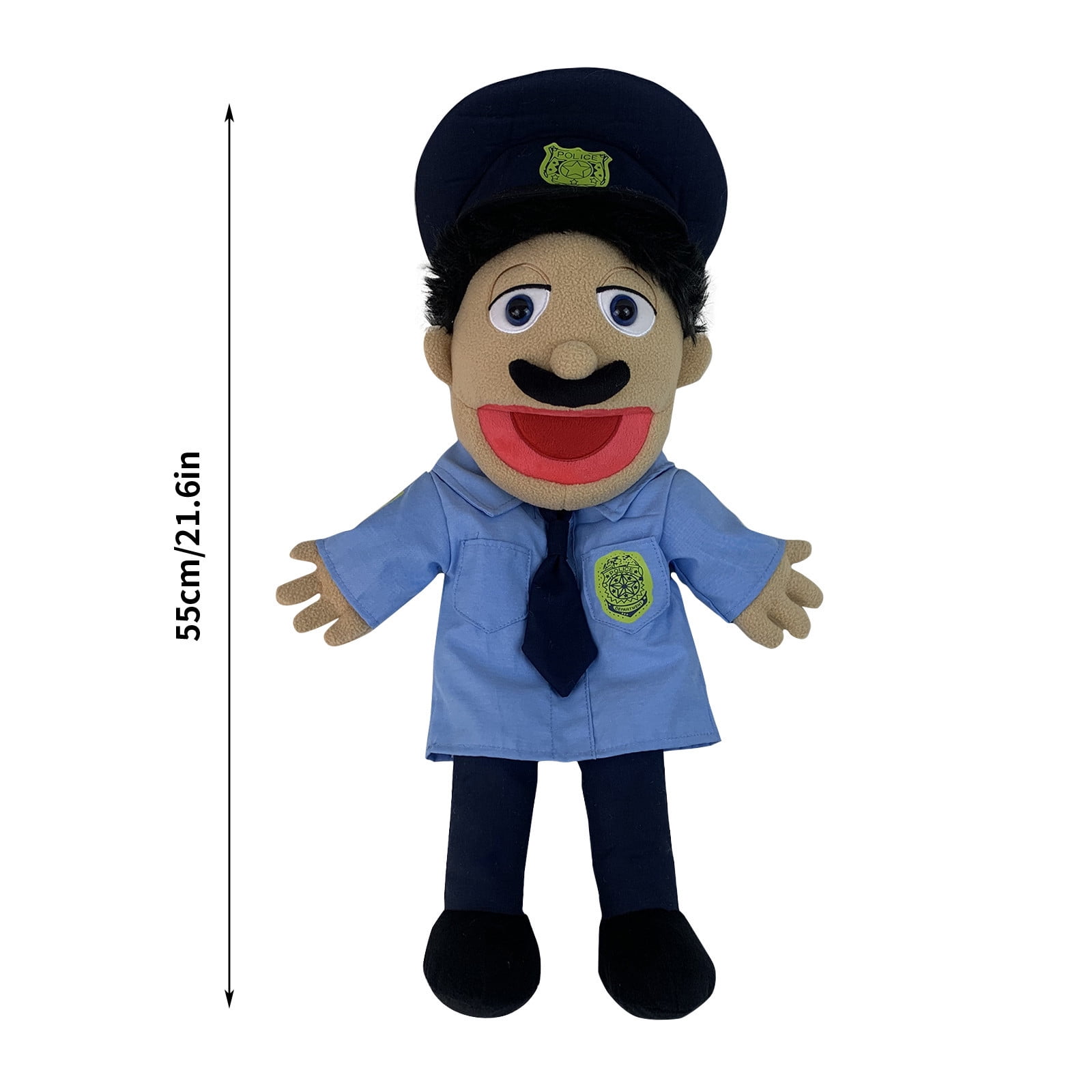 Jeffy Police Guy Hand Puppet Plush Toy Funny Puppets with Working Mouth ...