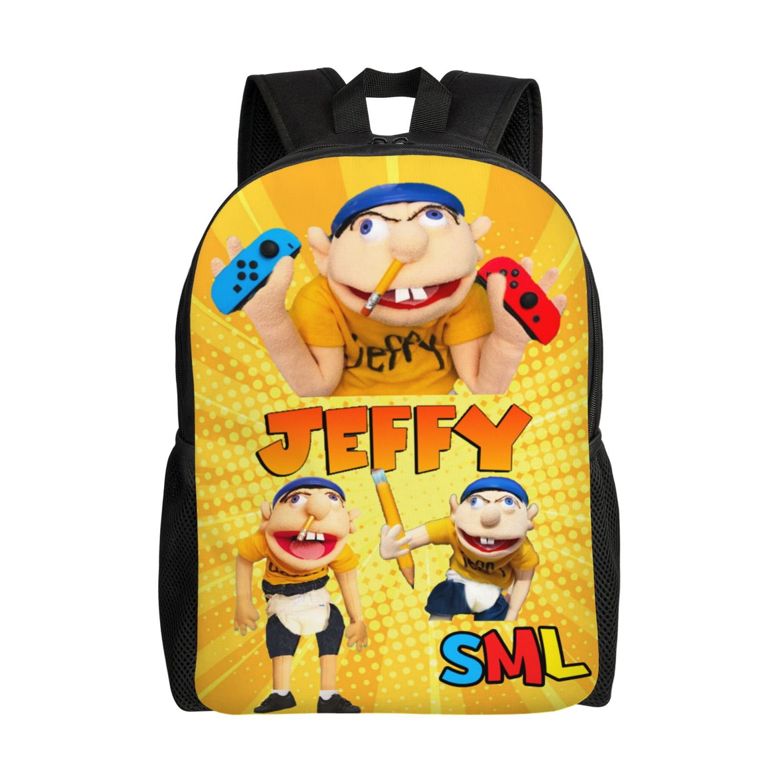 Jeffy Puppet Backpack Laptop School Bag Student Satchel Lightweight ...