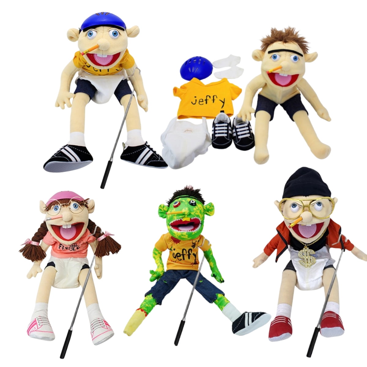 Jeffy Puppet Hand Puppet, Realistic Plush Toy with Movable Mouth, Soft ...