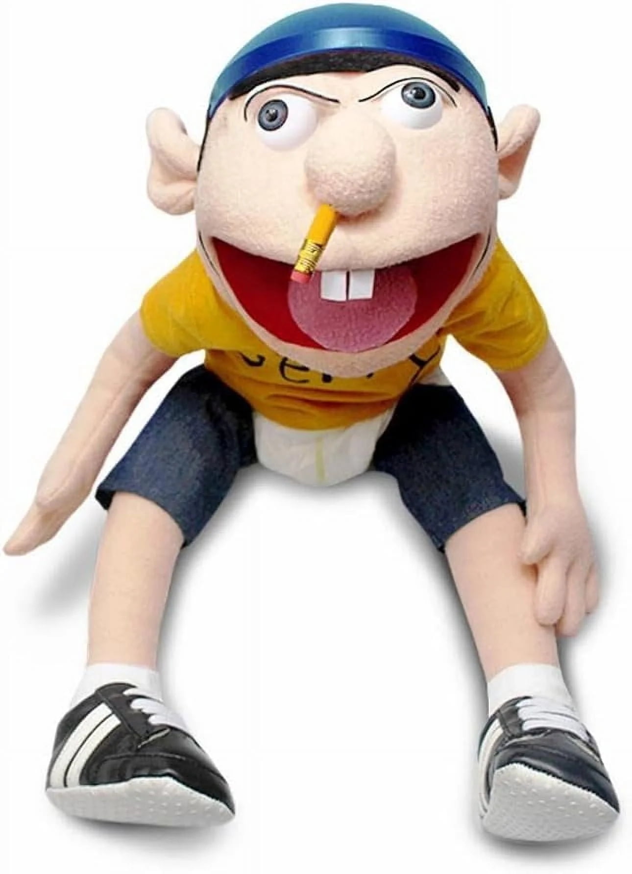 Jeffy Puppet Plush Toy Unique Plush Toy with Blue Helmet and Pencil ...