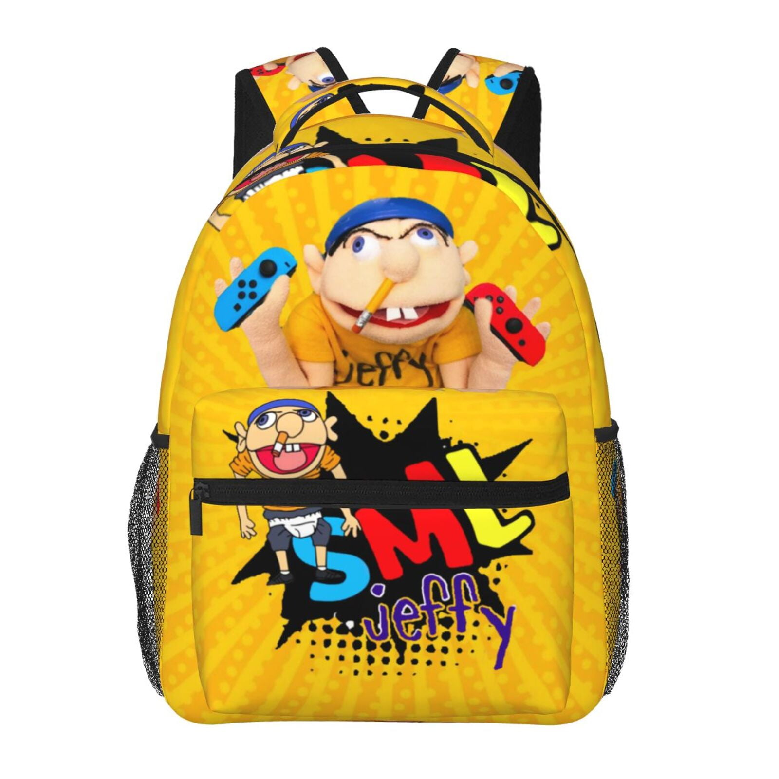 Jeffy Puppet SML Adjustable Laptop Backpack School Student Book Bag ...
