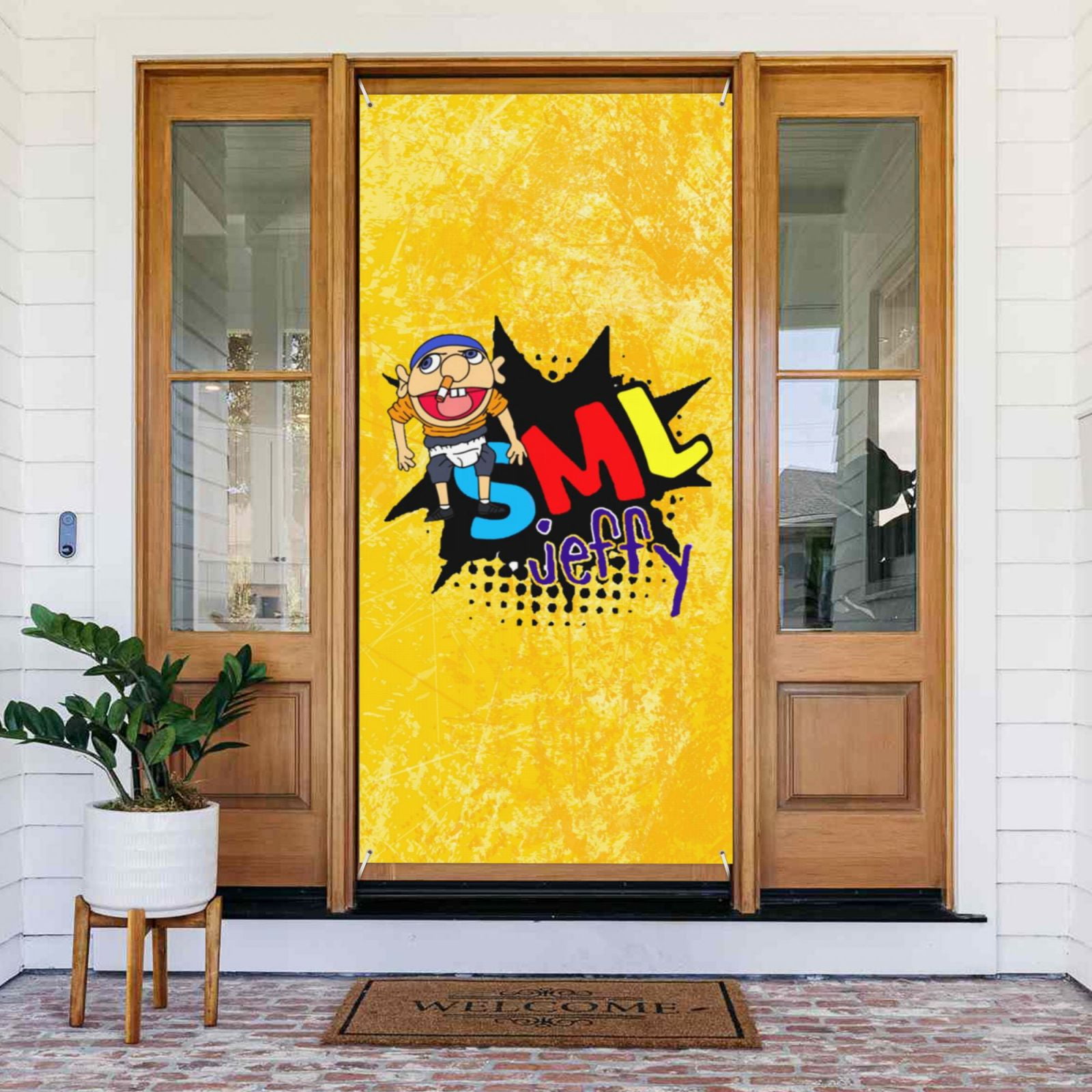 Jeffy Puppet SML Door Cover Decorated Banner Tapestry Home Decoration ...