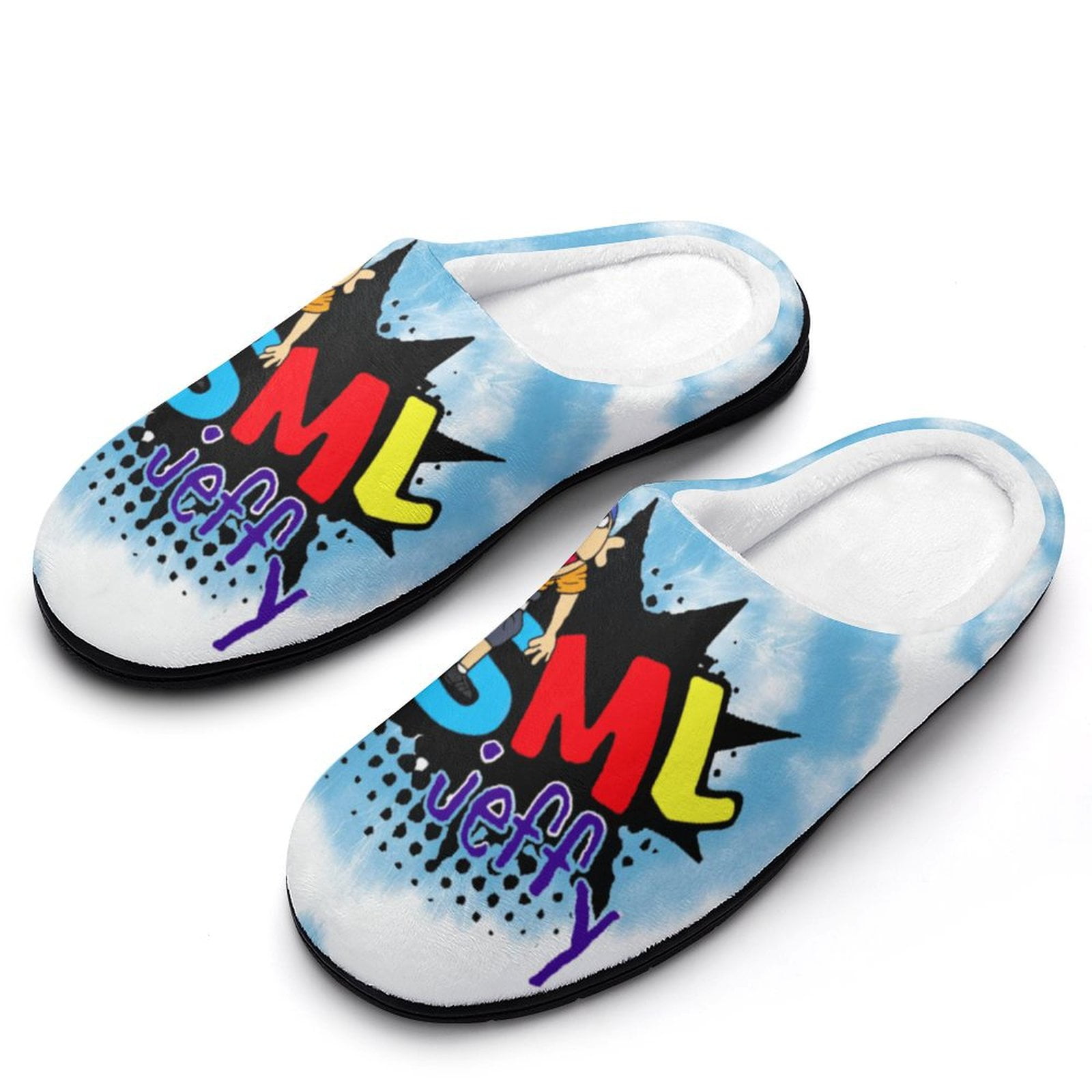 Jeffy Puppet SML Fuzzy Cotton Slippers For Womens Lightweight Anti-slip ...