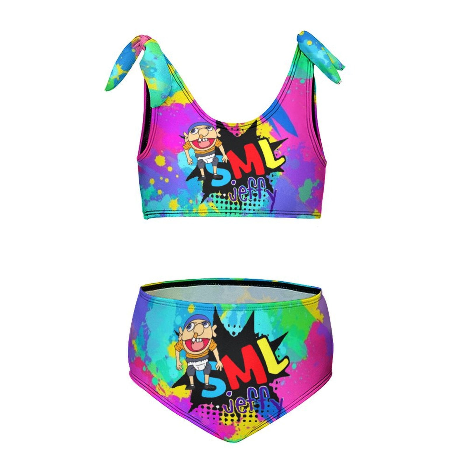 Jeffy Puppet SML Kid's Swimwear Two Piece Swimsuit Summer Beach Vacation Girls Bikini Sets ...