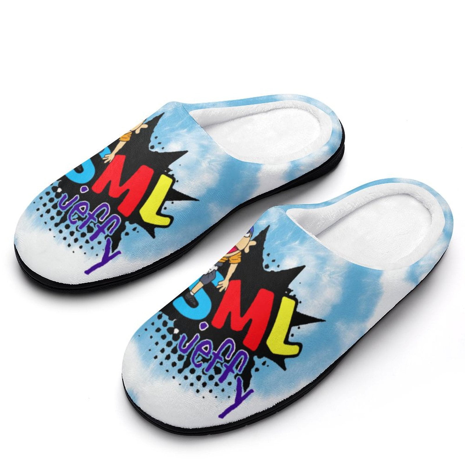 Jeffy Puppet SML Men's Cotton Slippers Winter Fuzzy Lightweight Anti ...