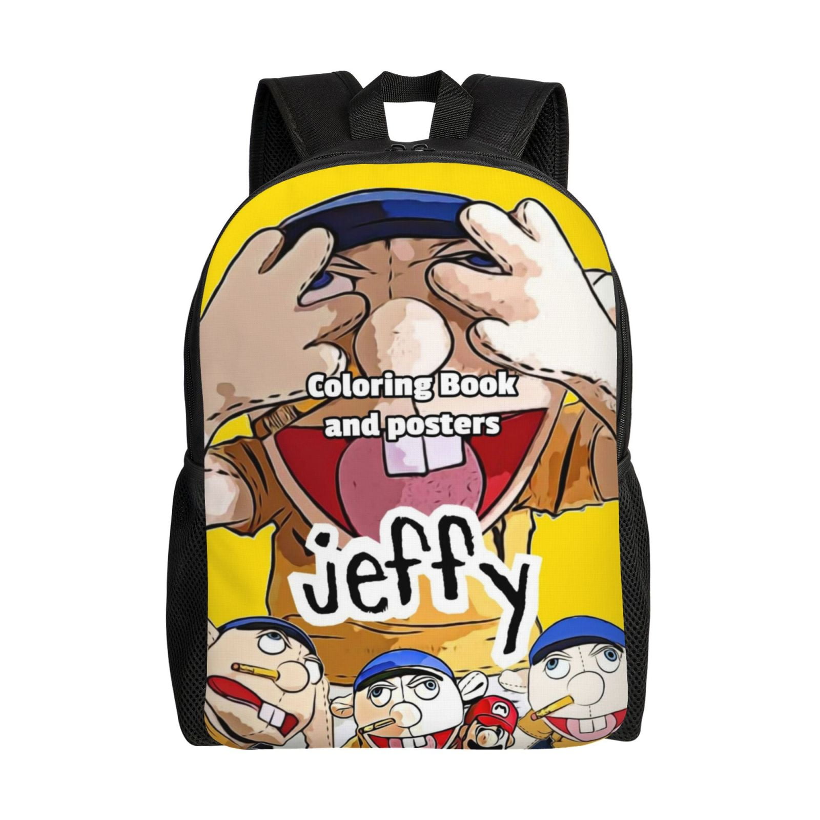 Jeffy Puppet Toy Backpack Laptop School Bag Student Satchel Lightweight ...