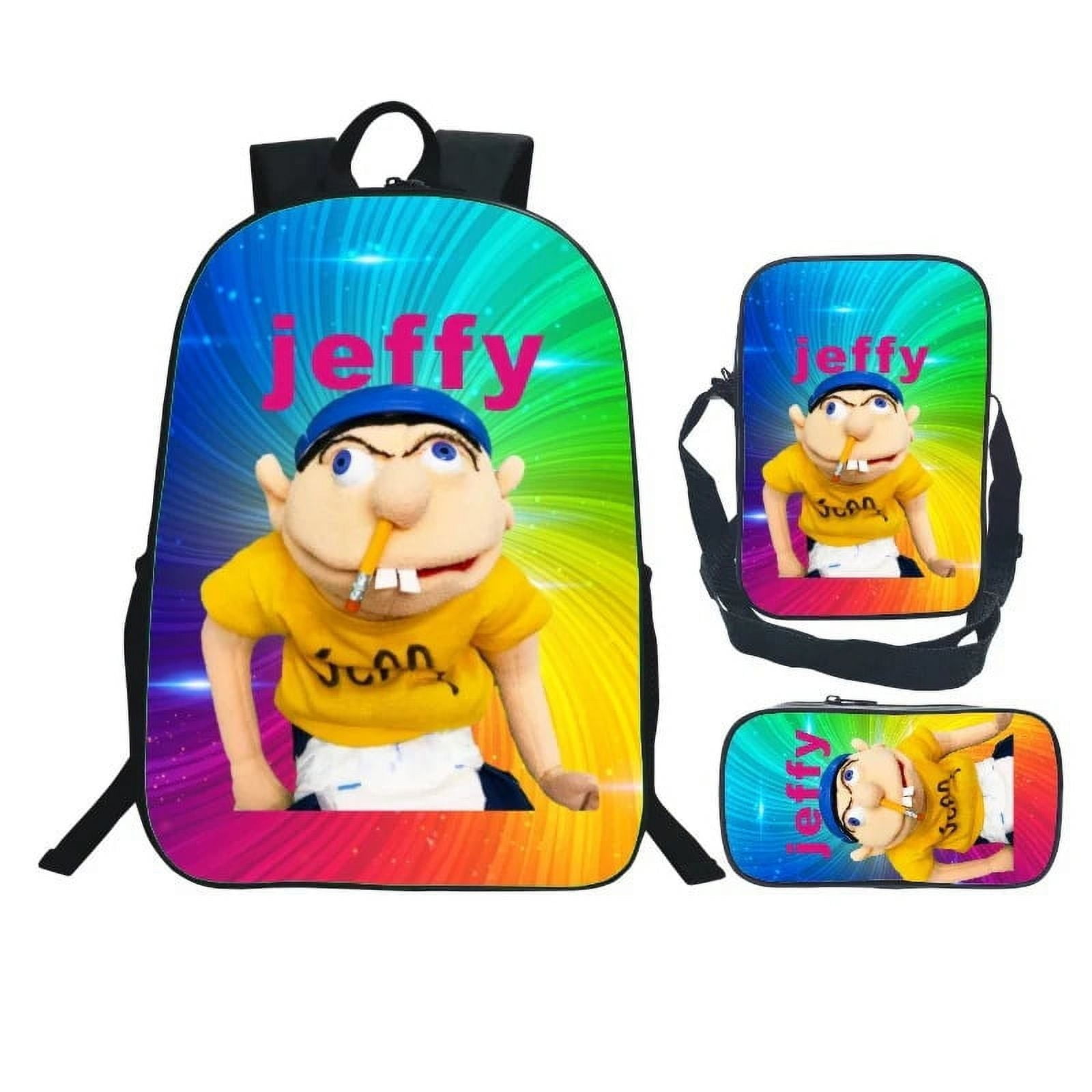 Jeffy Puppets And Friends Toys Jeffy Puppets Backpack Student Shoulder ...