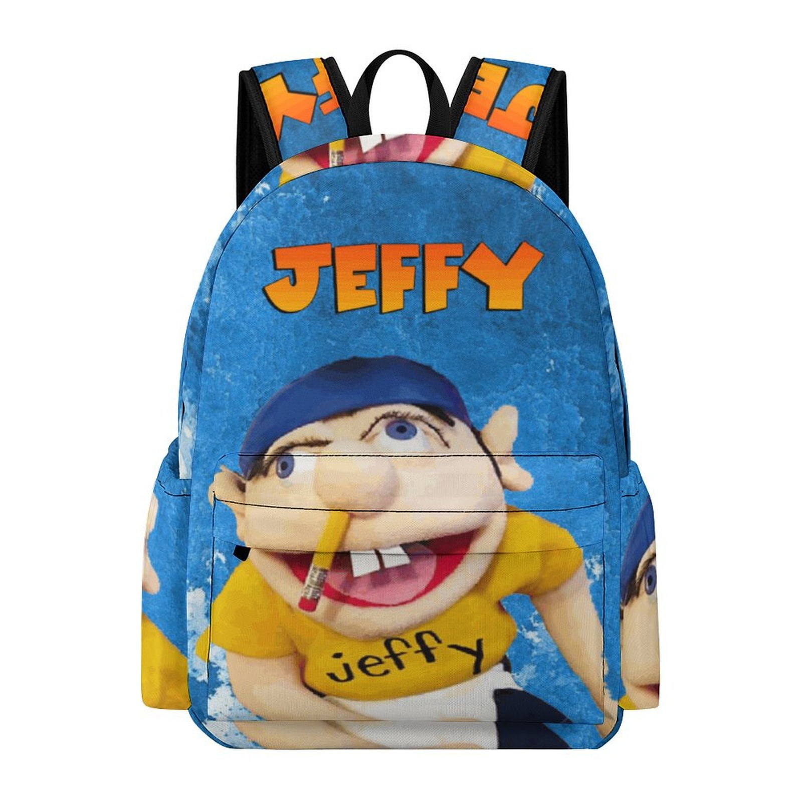 Jeffy Symbol Laptop Backpack Schoolbag Adjustable Daypack Student ...