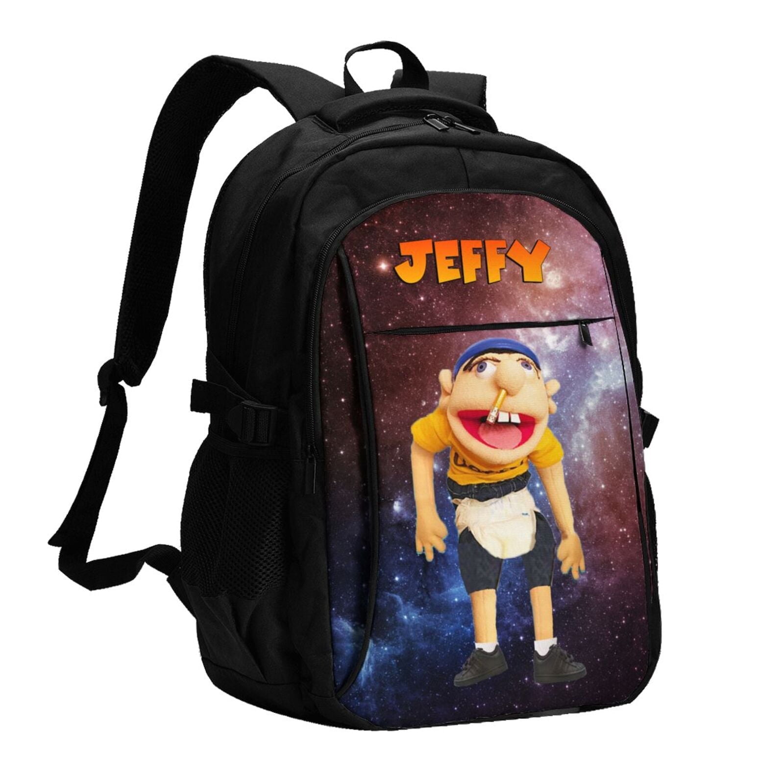 Jeffy Symbol Unisex Backpack USB Daypack Large Capacity School Bag ...