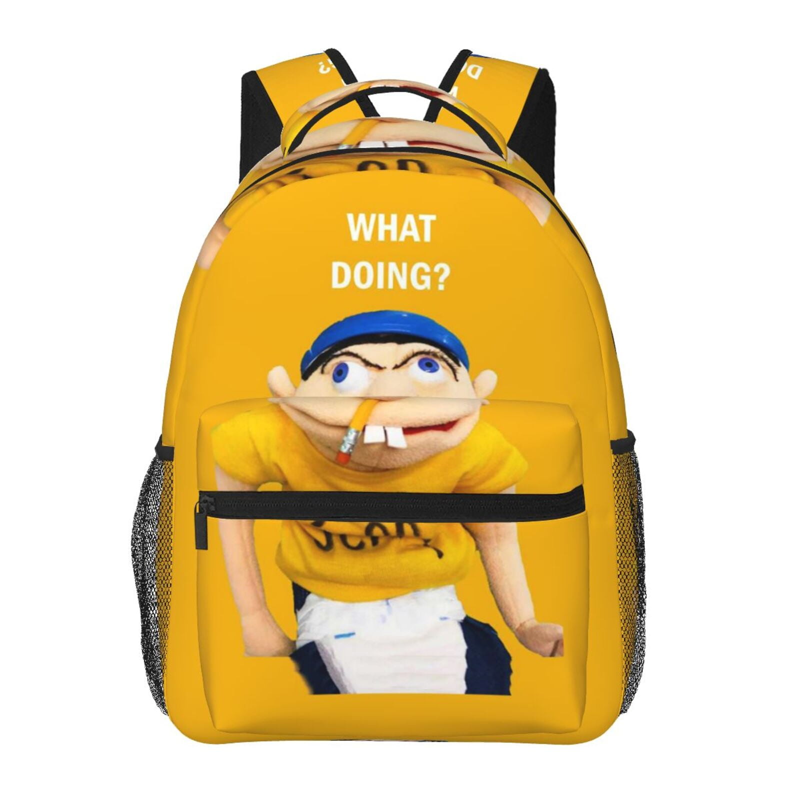 Jeffy What Doing Adjustable Laptop Backpack School Student Book Bag ...